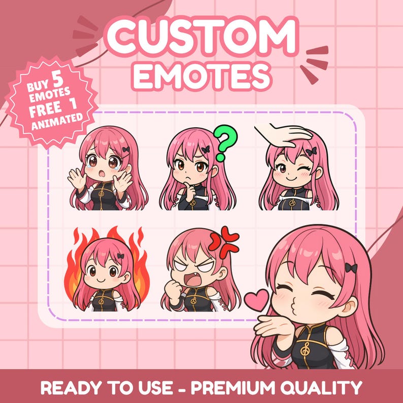 Emotes personalizados de Twitch / Emotes animados / Emote de Twitch ...