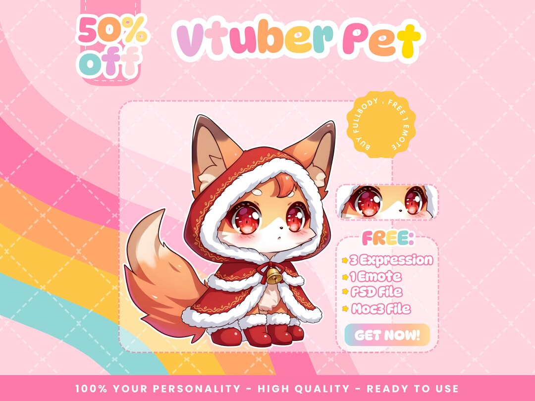 Vtuber Pet Companion Commission Streaming Animated Animal Character ...