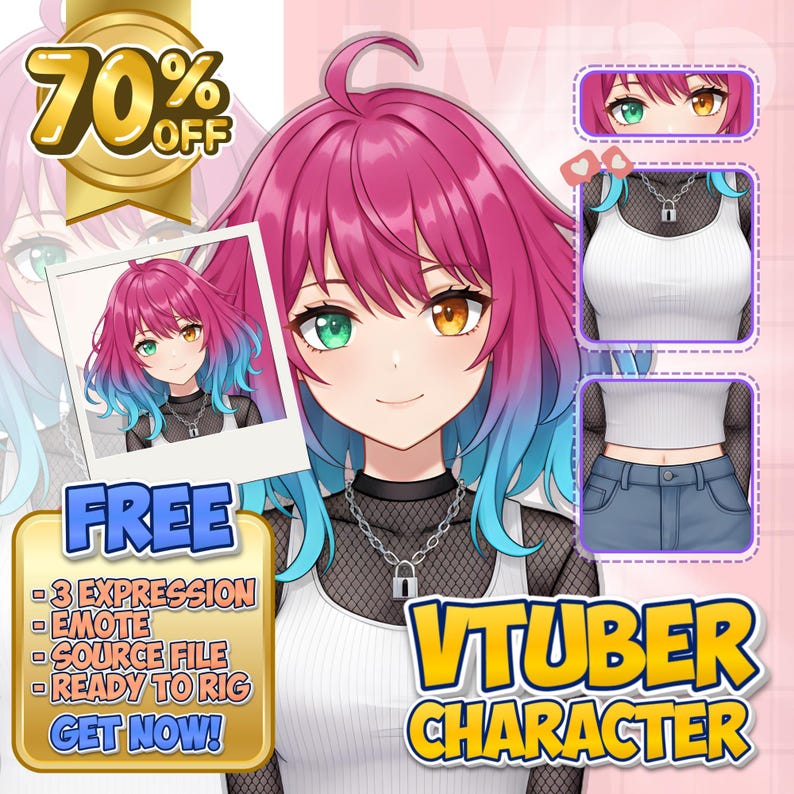 Anime Live2d Commission | Vtuber Custom Model | Full Rigging | Pngtuber ...