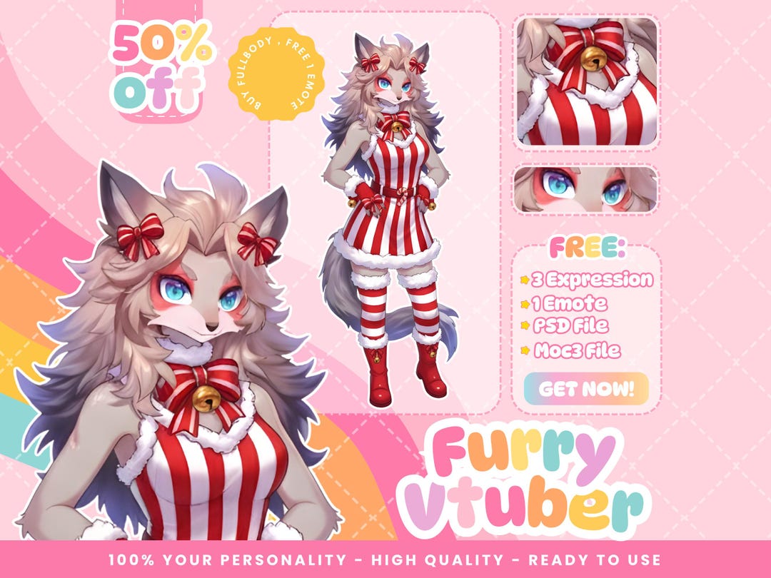 Custom Furry Vtuber Model – Furry Art Commission, 2D Vtuber Avatar ...