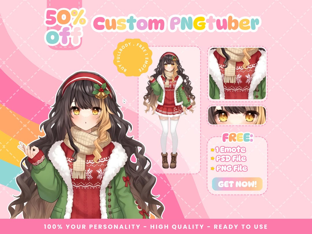 Anime Style Pngtuber | Custom Avatar Illustration | Personalized ...