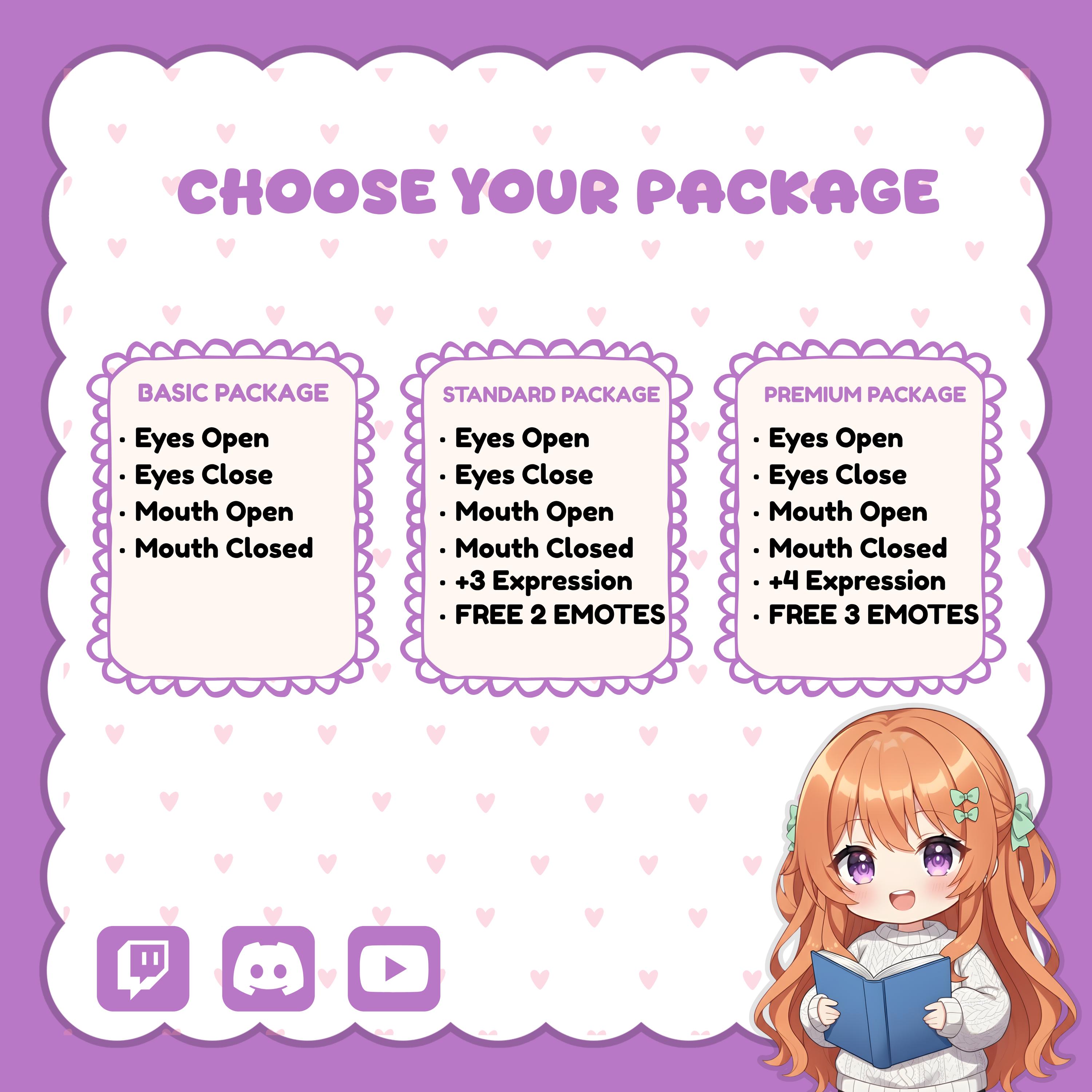 Chibi Pngtuber Commission – Custom Reactive Avatar for Streaming ...