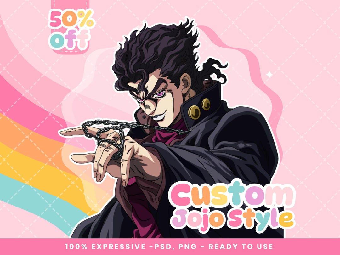 Jojo Style Portrait | Custom Anime Drawing | Stylized Character Art ...