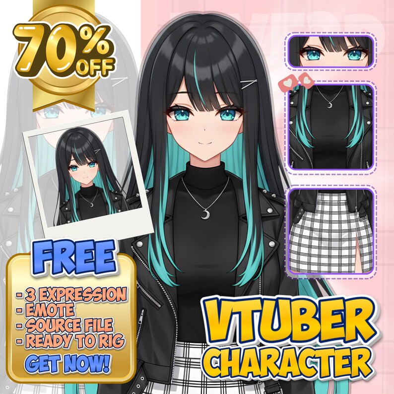Anime Vtuber Model Commission for Streamers | Custom Live2d Virtual ...