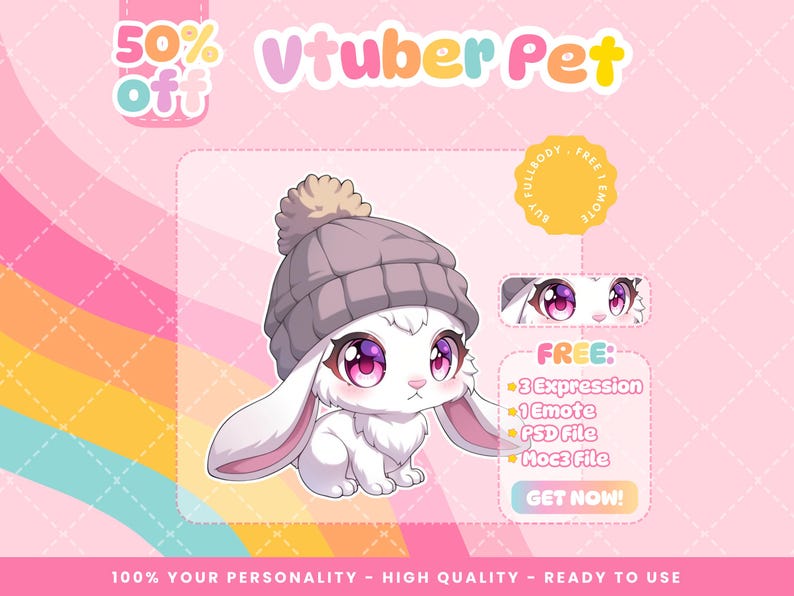 Vtuber Pet Companion Commission Streaming Animated Animal Character ...