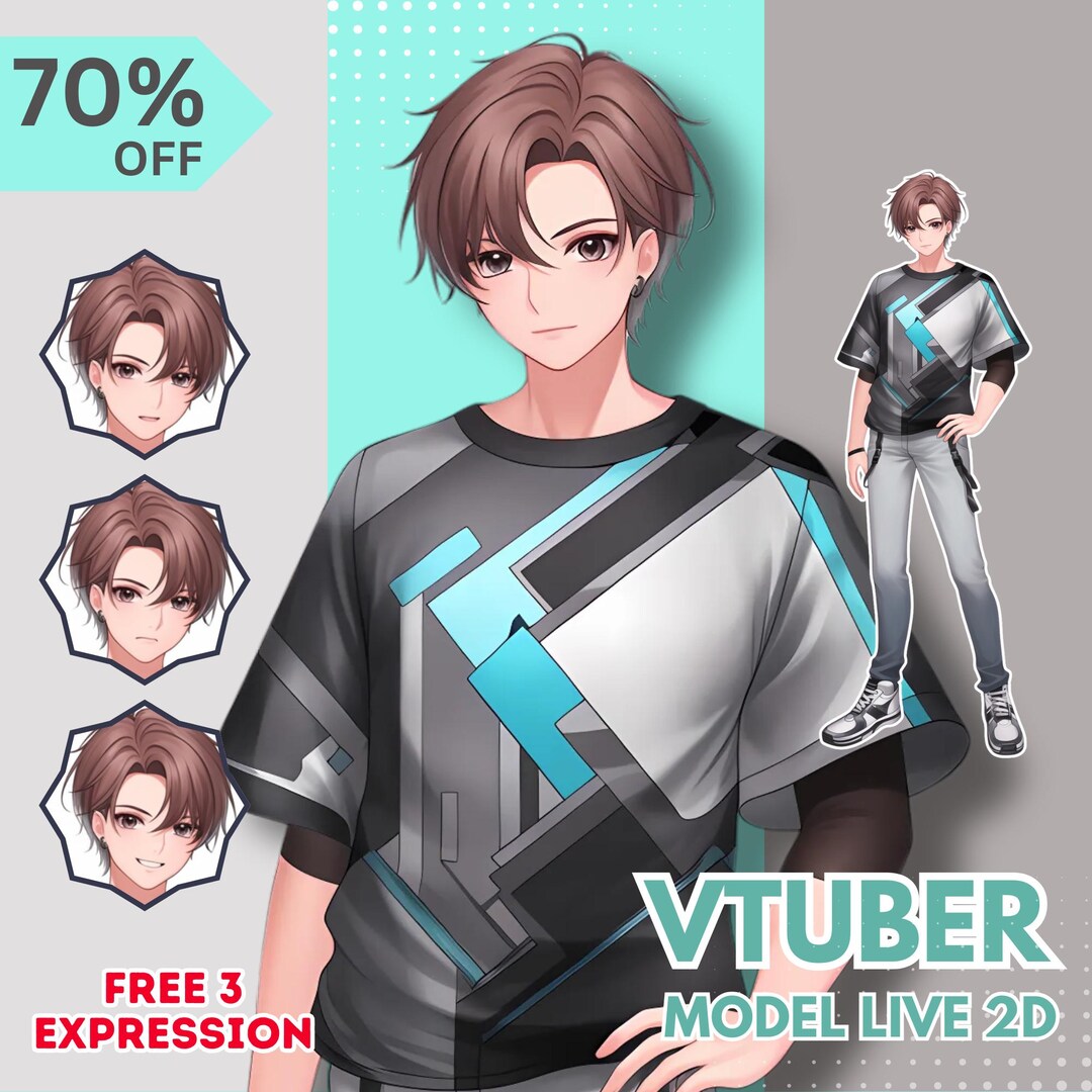Custom Vtuber Model Live2d, Vtuber Male, Vtuber Commission, Vtuber ...