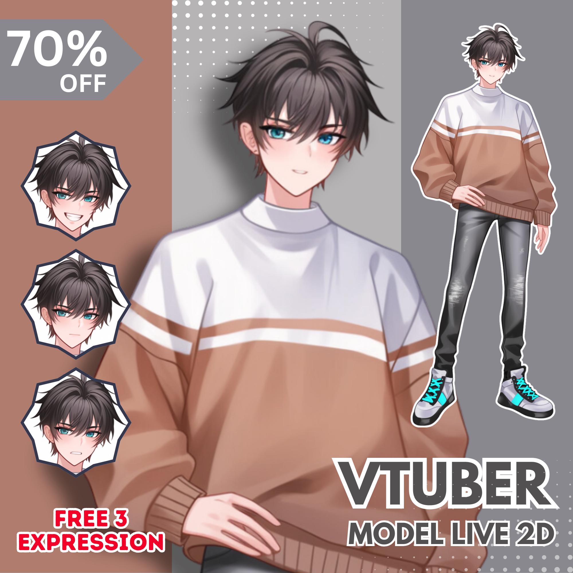 Custom Vtuber Model Live2d, Vtuber Male, Vtuber Commission, Vtuber ...