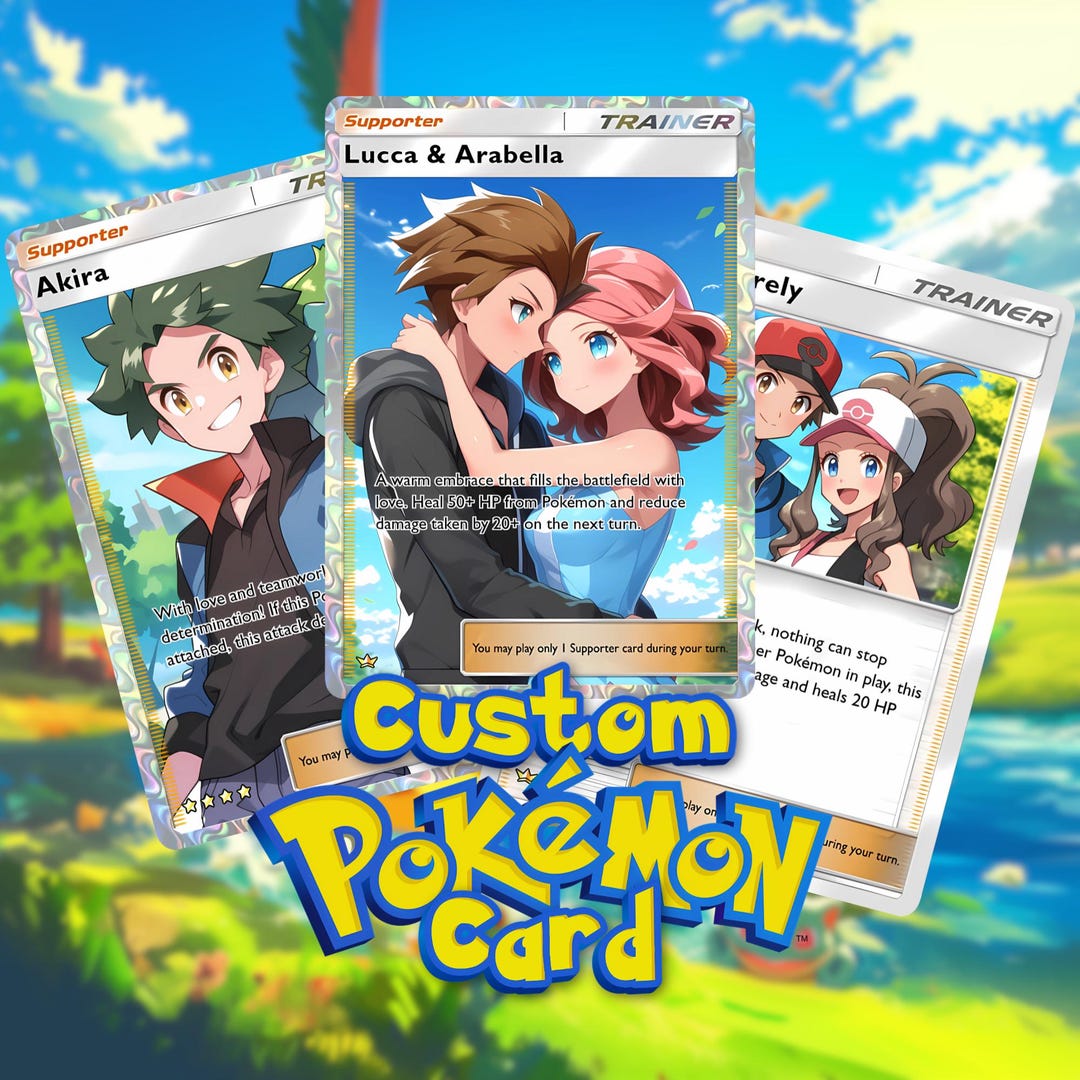 Custom Full Art Pokemon Card - Personalized TCG Pokemon Gift - Digital ...