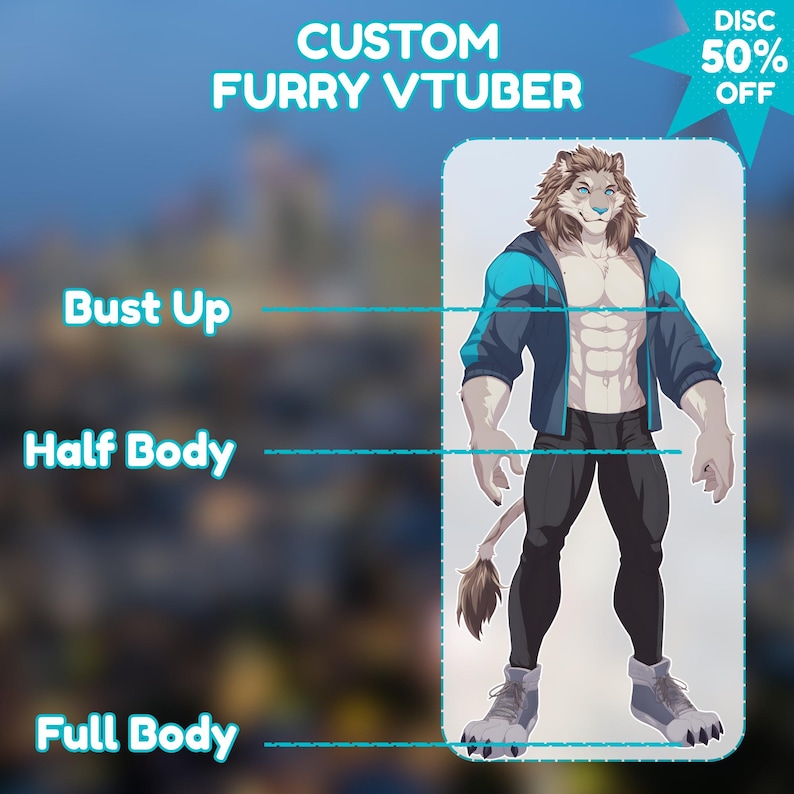 Furry Vtuber Avatar Custom – Live2d Model Art for Vtuber Streaming - Etsy