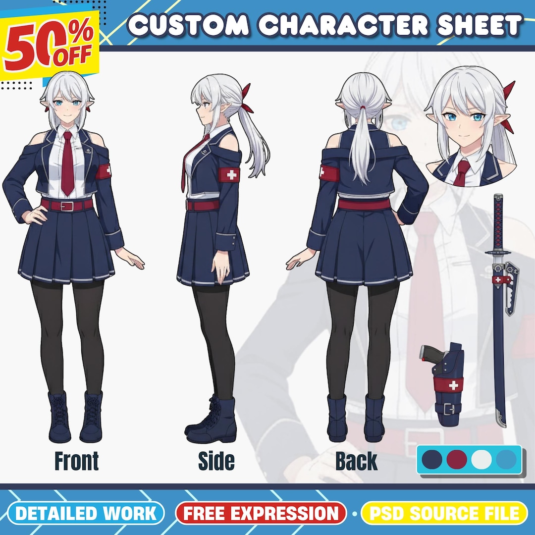 Custom Character Sheet for OC & Fursona | Clean, Professional Reference ...