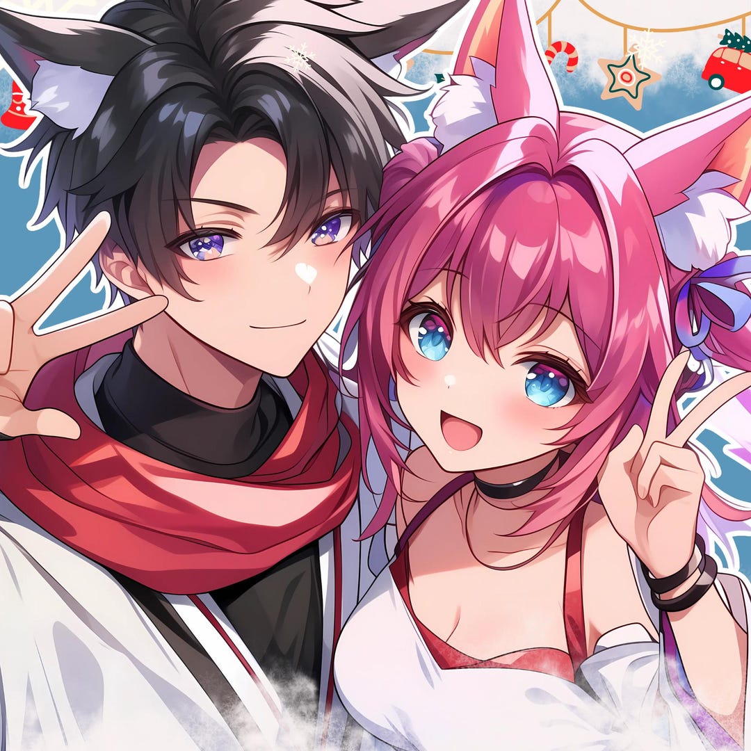 Custom Anime Portrait, Anime Couple Gift, Pfp Couple, Pfp Anime, Pfp ...