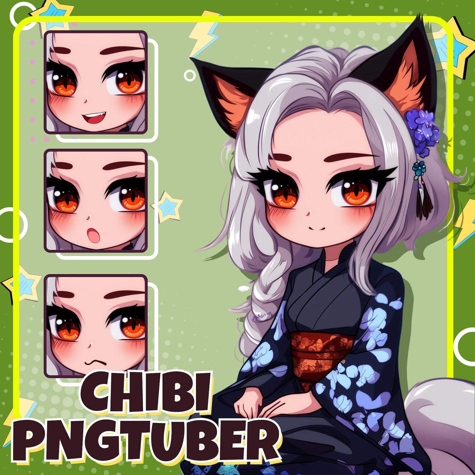 Custom Chibi Pngtuber, Chibi Pngtuber Commission, Pngtuber Model, Cute ...