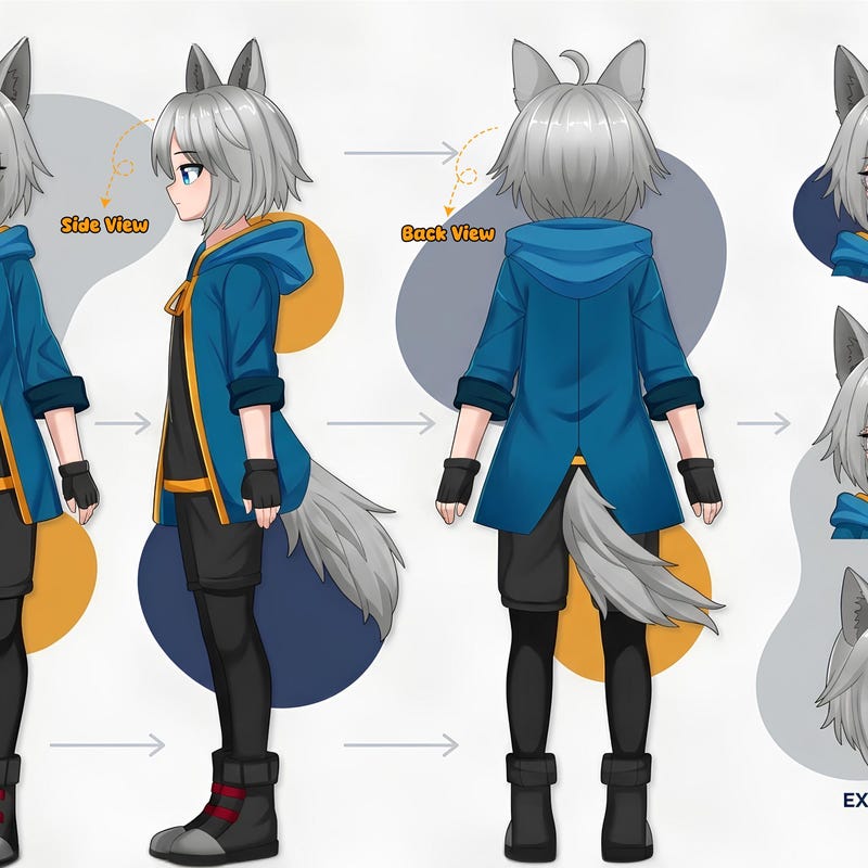Anime Character Sheet - Etsy