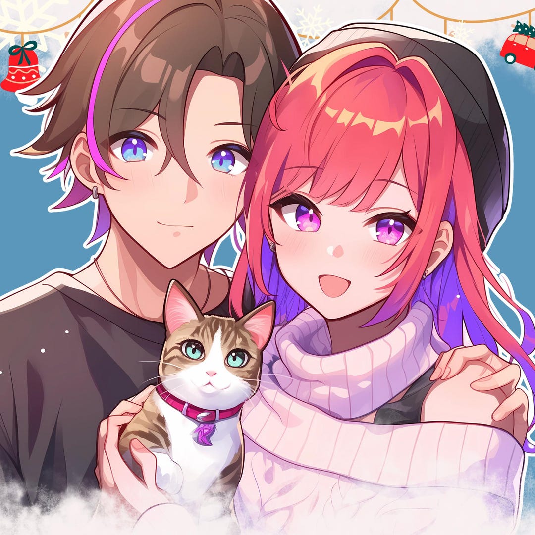 Pfp Couple, Custom Pfp, Pfp Commissions, Pfp Anime, Anime Couple Gift ...