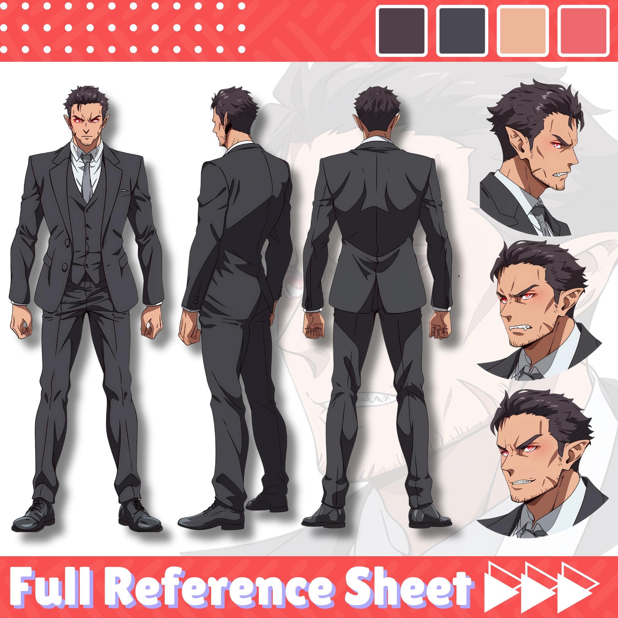Character Reference Sheet, Reference Sheet Commission, Anime Design, Oc ...