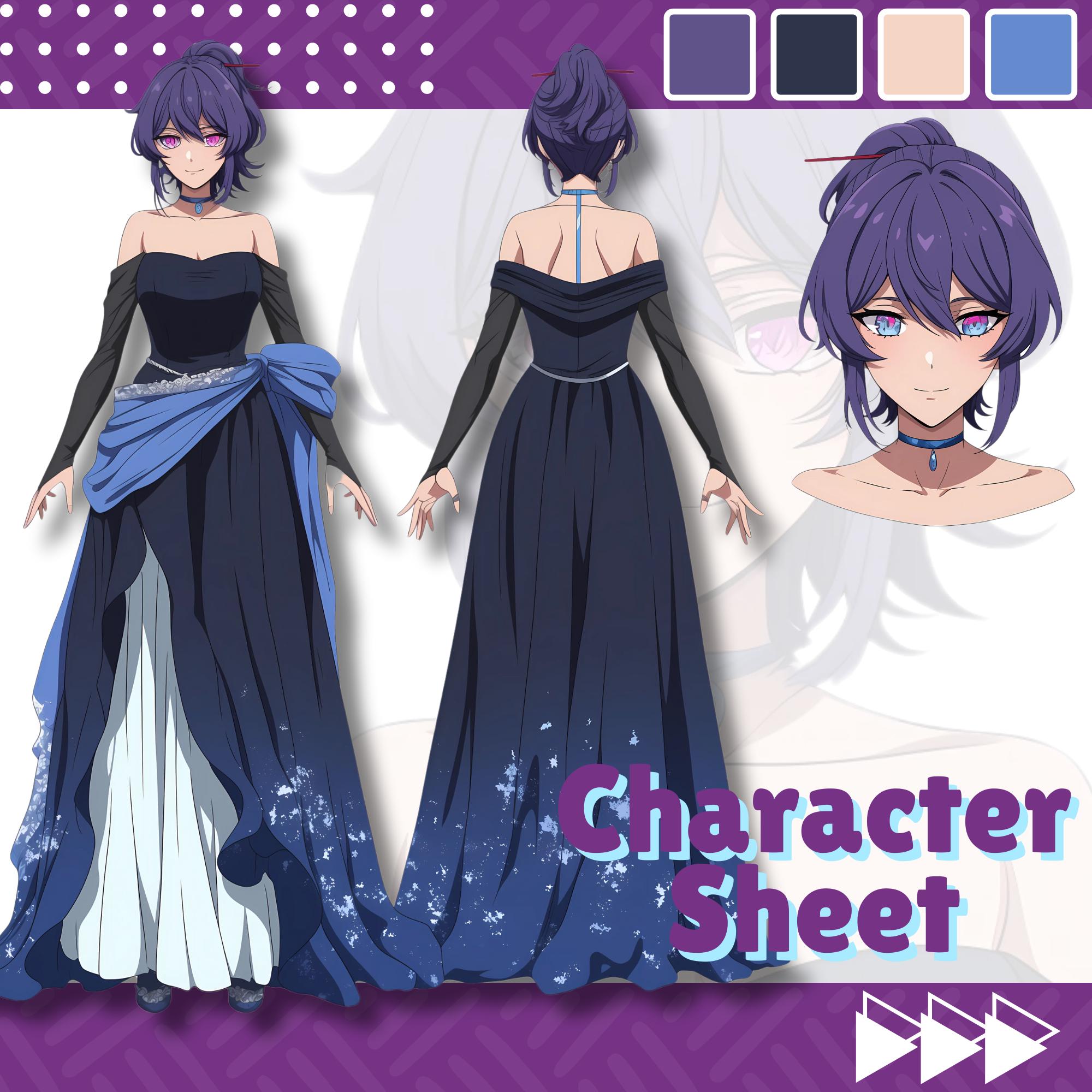 Character Sheet Anime Design, Character Sheet Commission, Character ...