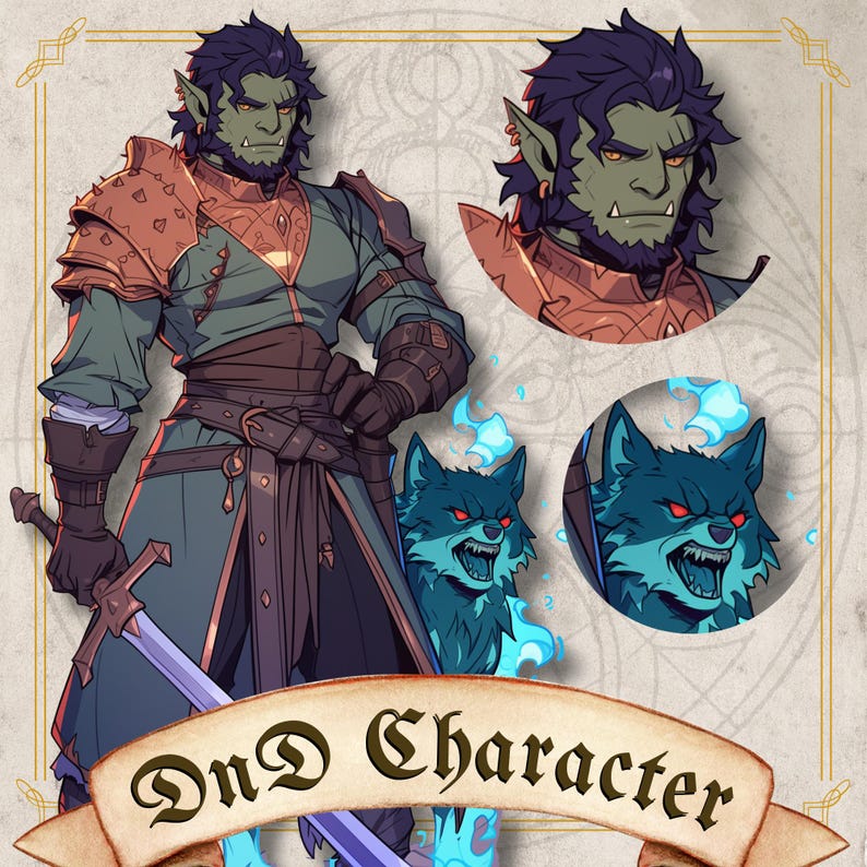 Custom Dnd Character, Dnd Character Sheet, Dnd Character Art, Custom ...