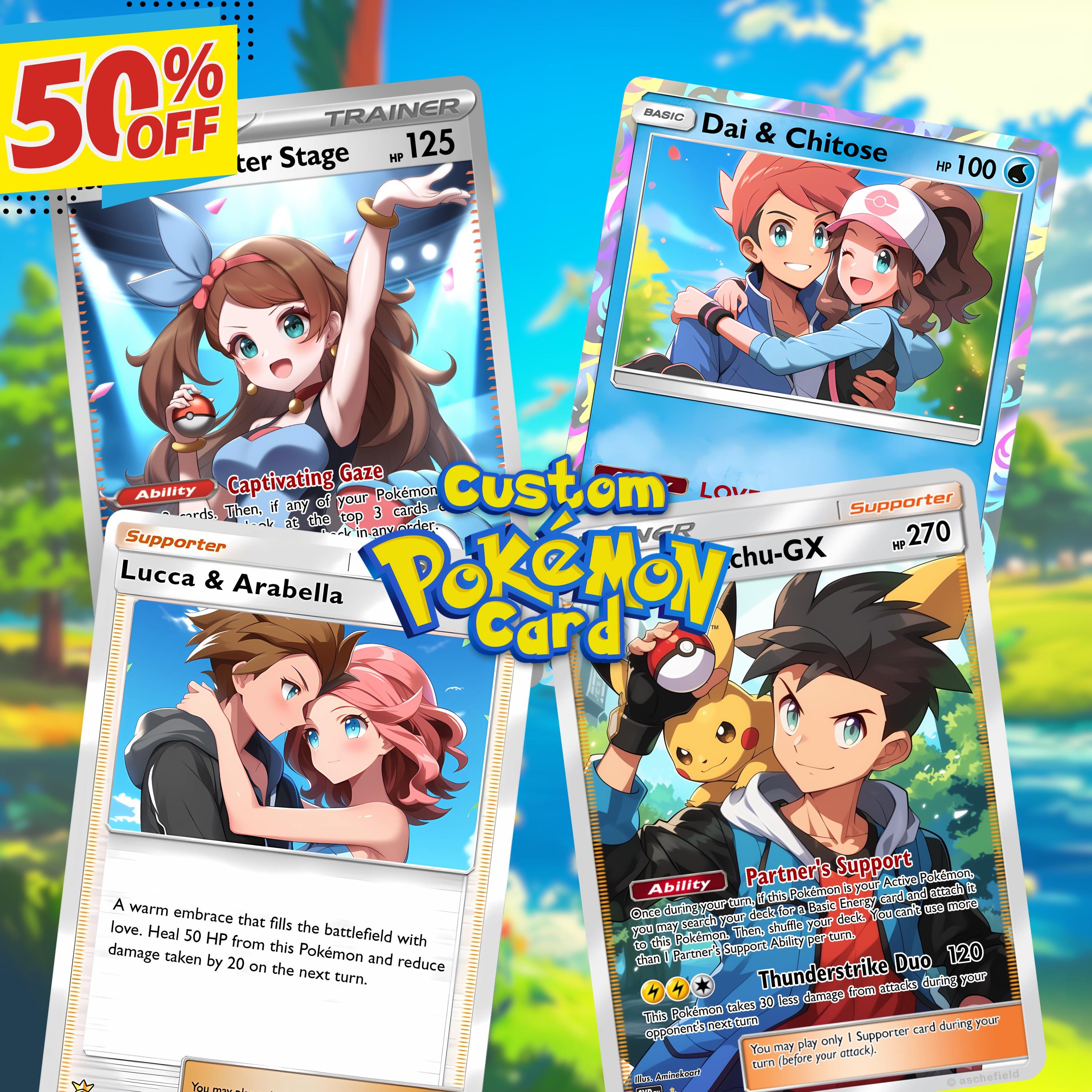 Custom Full Art Pokemon Card - Personalized TCG Pokemon Gift - Digital ...