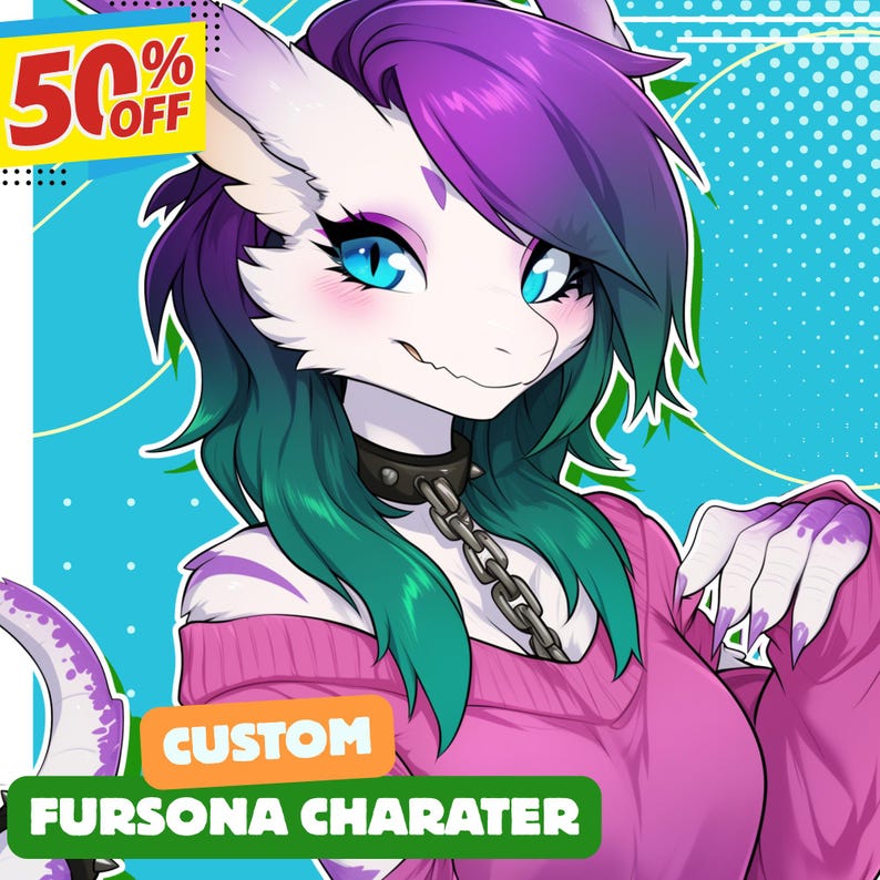 Furry Character Commission | Custom Fursona Art | Anthro OC Design - Etsy
