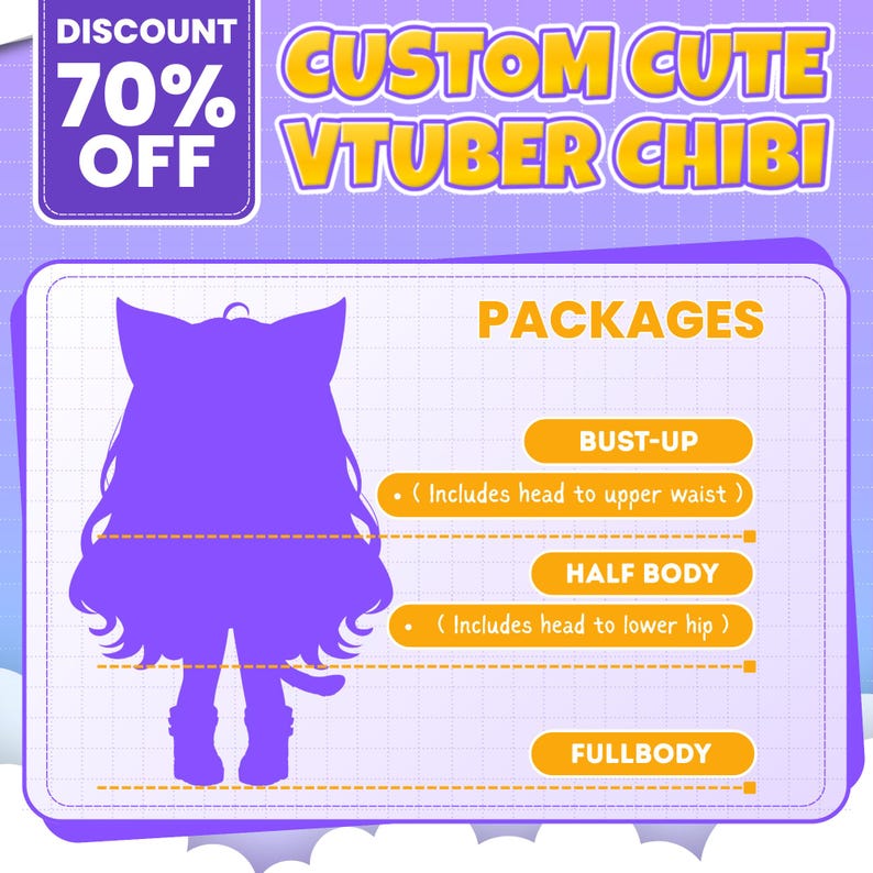 Custom Chibi Vtuber Model – Chibi Vtuber Commission 2D for Streaming - Etsy