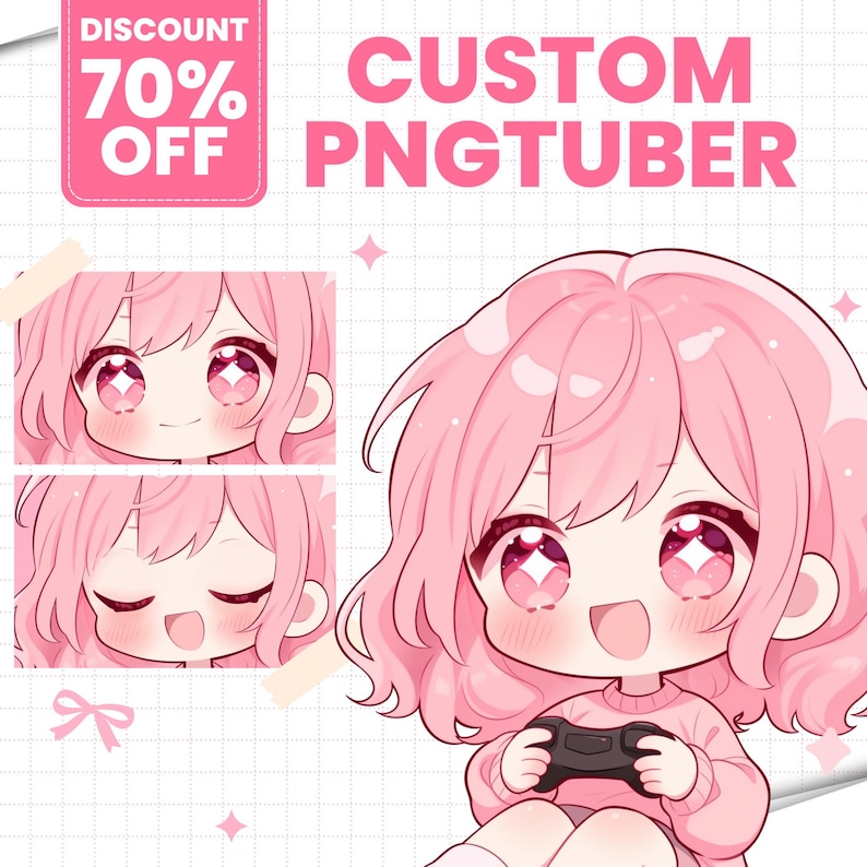Pngtuber Commission, Reactive Avatar, Custom, Chibi Style, Streamers ...