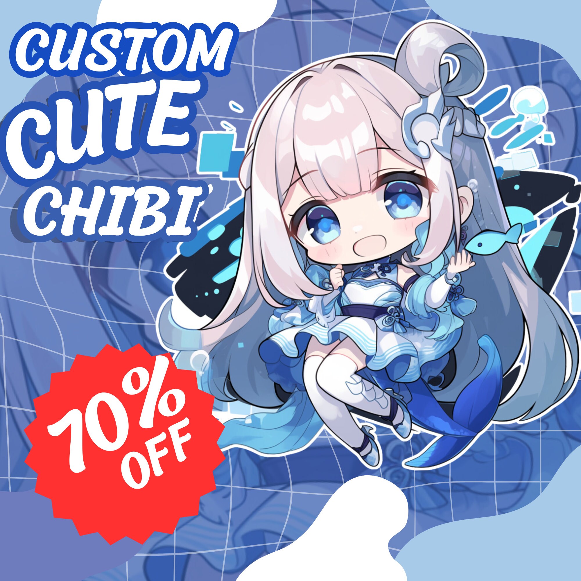 Custom Chibi Anime Chibi Character Chibi Logo Cute Chibi Character ...