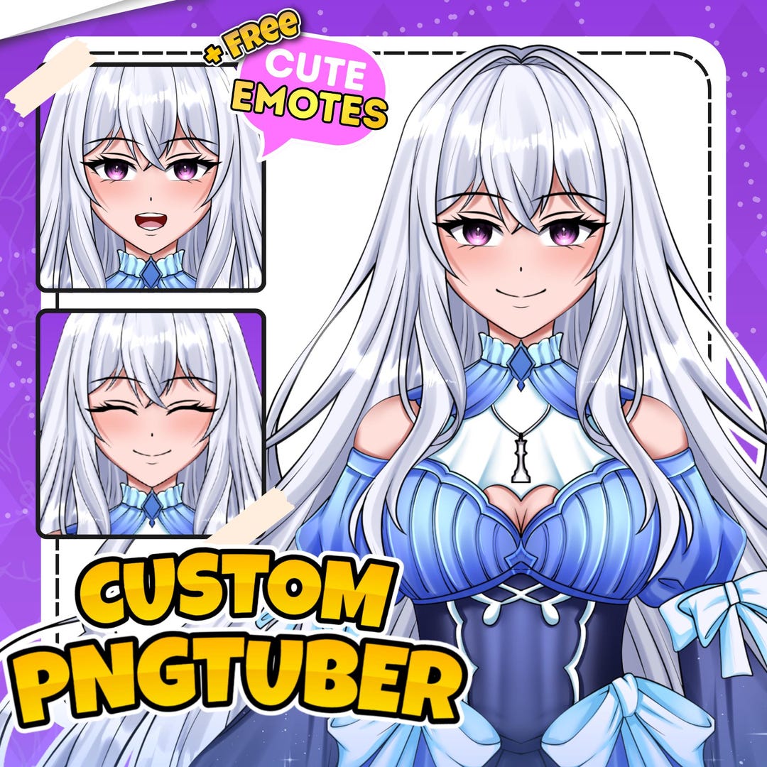 Custom Anime Pngtuber | Animated Character Avatar | Twitch Streaming ...