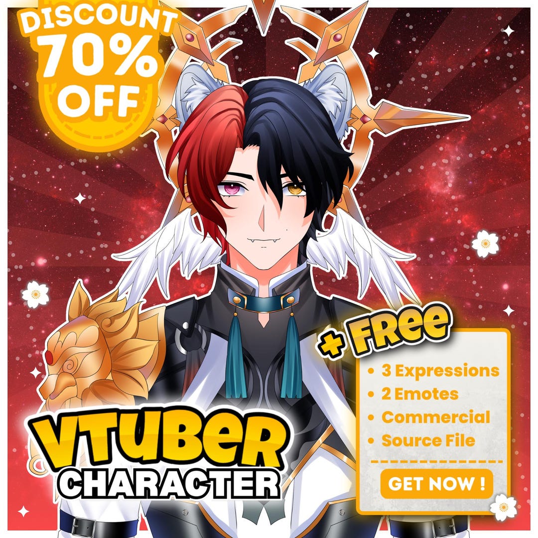 Vtuber Model Live2d | Custom Vtuber Avatar Commission for Streaming ...