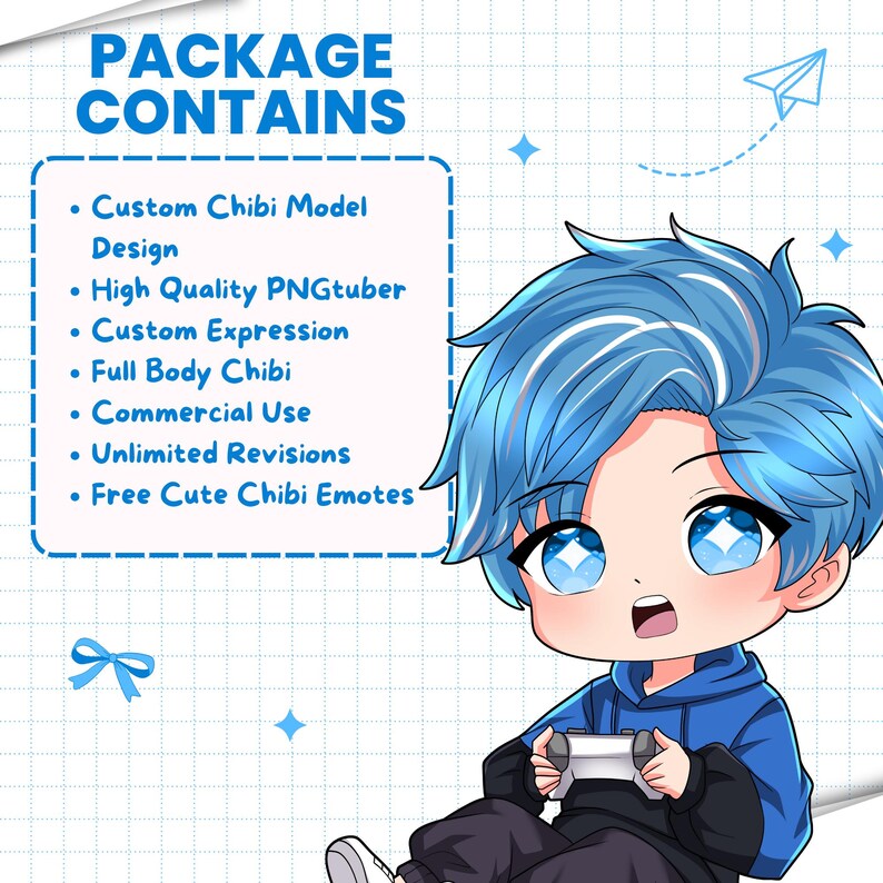 Pngtuber Commission, Reactive Avatar, Custom, Chibi Style, Streamers ...