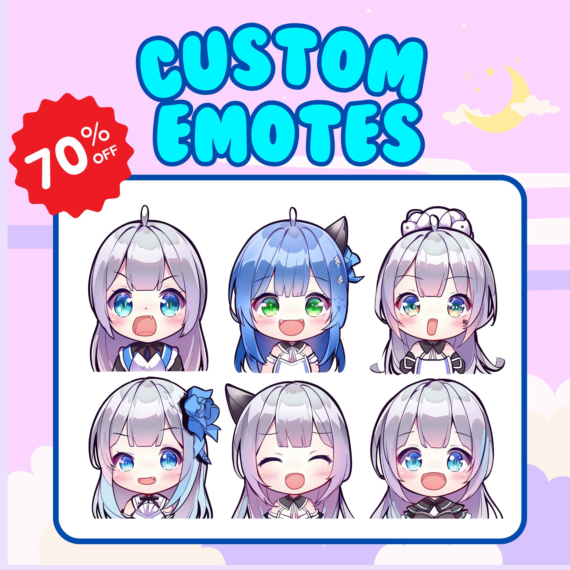Custom Stream Emotes Twitch Emote Badge Discord Emote Custom Emote ...