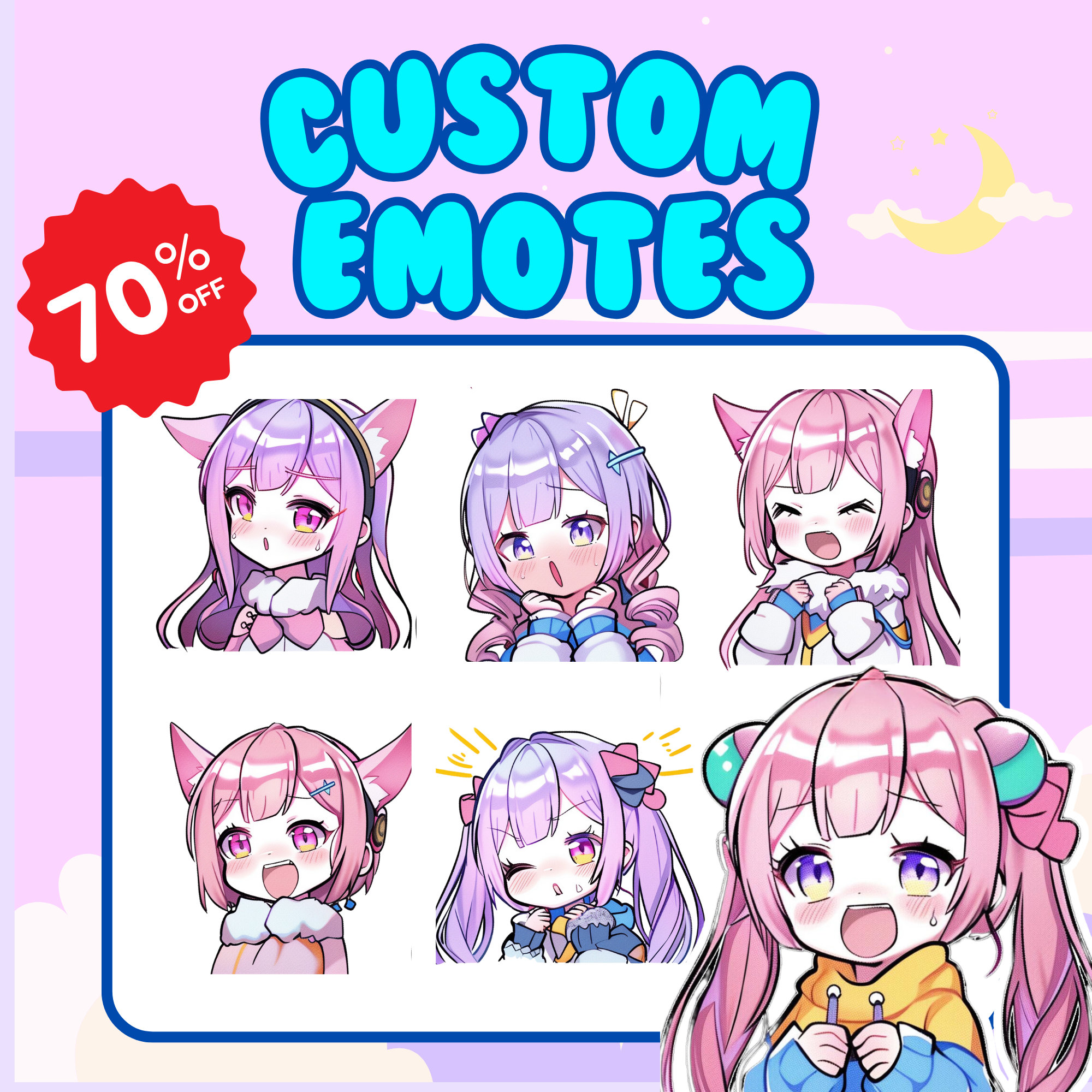 Custom Stream Emotes Twitch Emote Badge Discord Emote Custom Emote ...