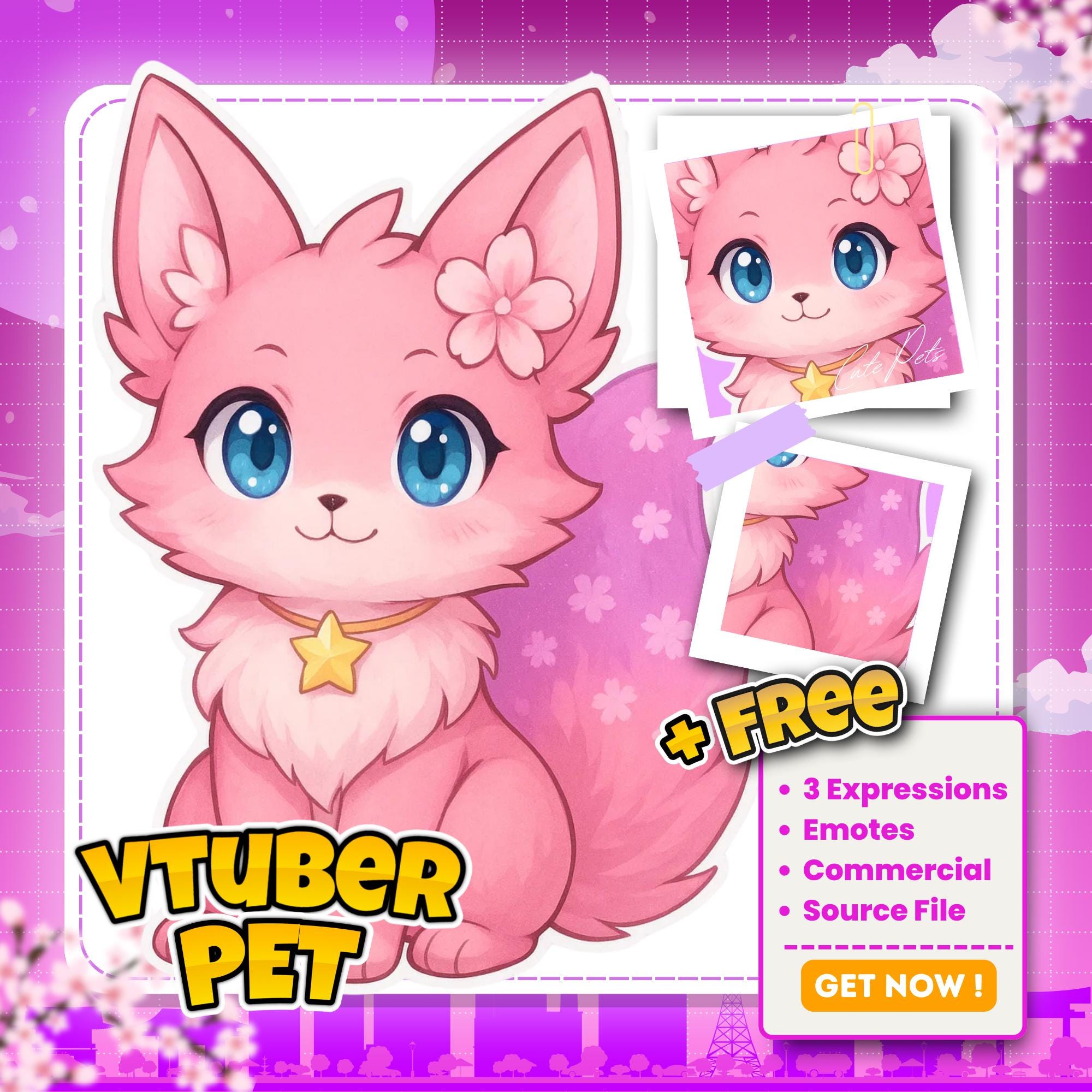Vtuber Pet Model | Custom Mascot Live2d Animal Model for Vtube Studio ...
