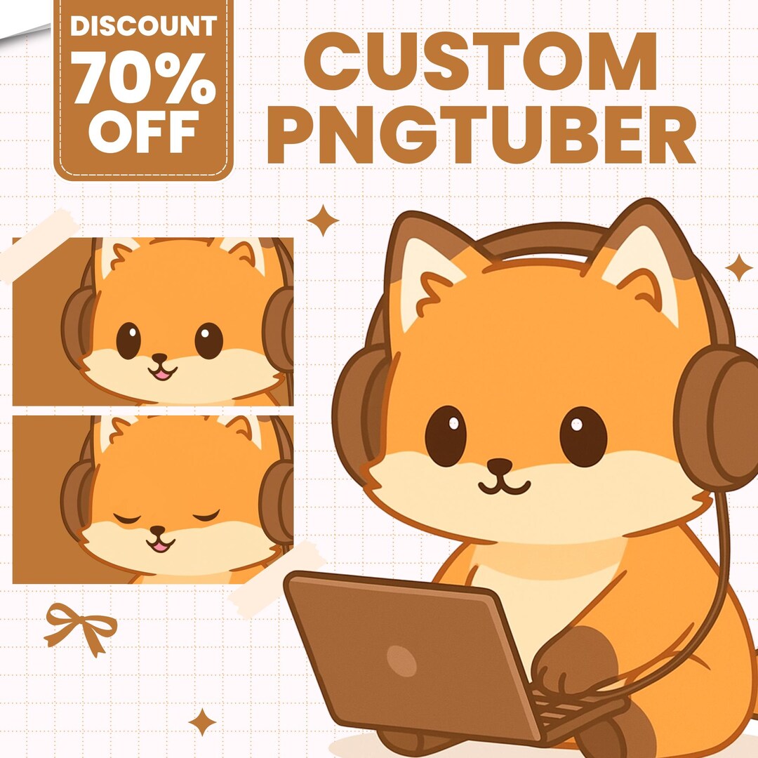 Pngtuber Custom Animal Avatar, Personalized Design for Streamers ...