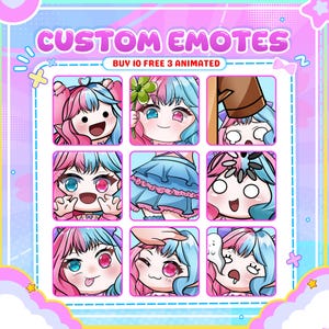 Custom Twitch Emotes for Streamers, Animated Chibi Emotes for Discord ...