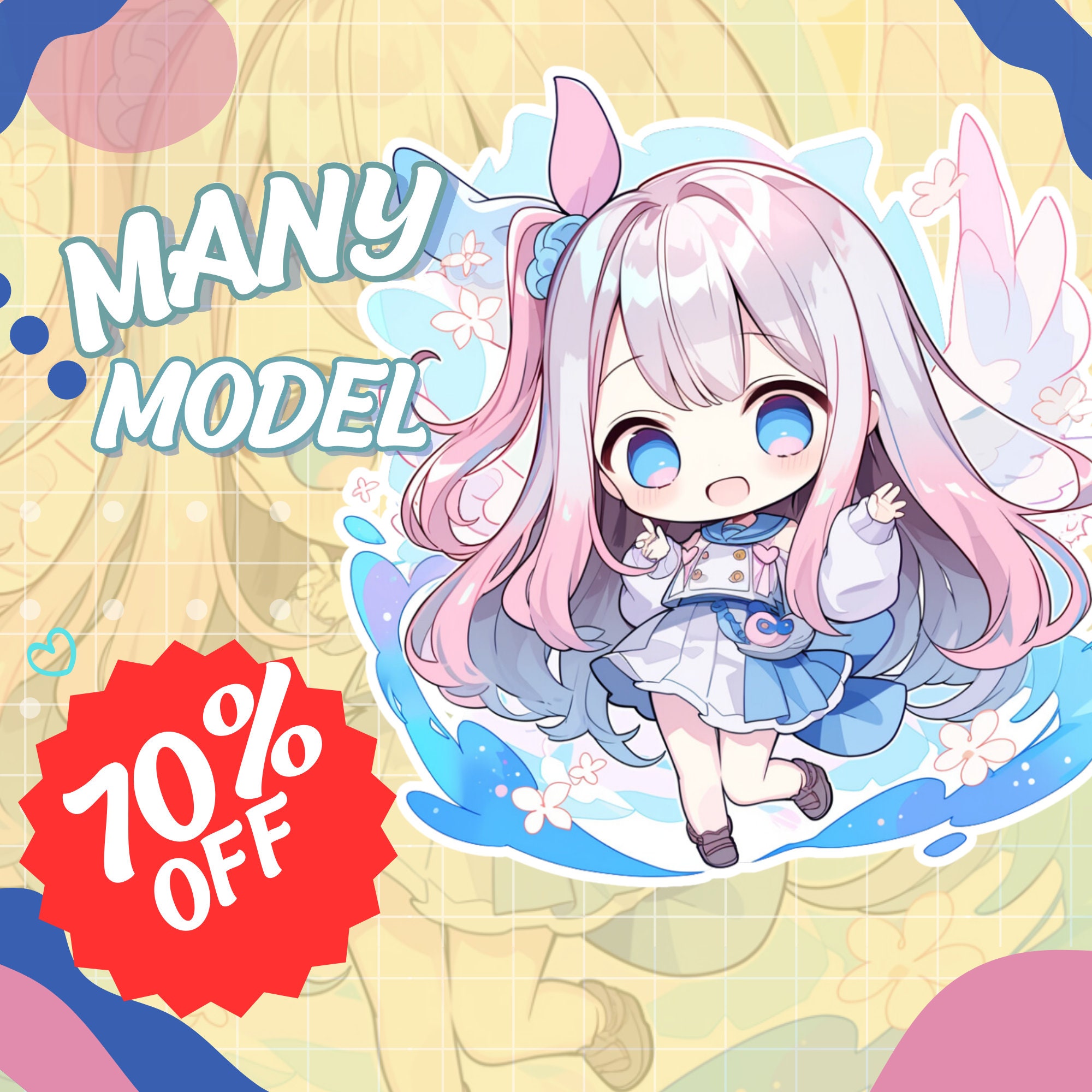 Custom Chibi Anime Chibi Character Chibi Logo Cute Chibi Character ...