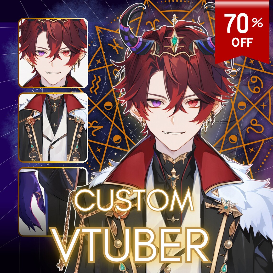 CUSTOM VTUBER Model for Commercial Use Live 2D Vtuber Vtuber Assets ...