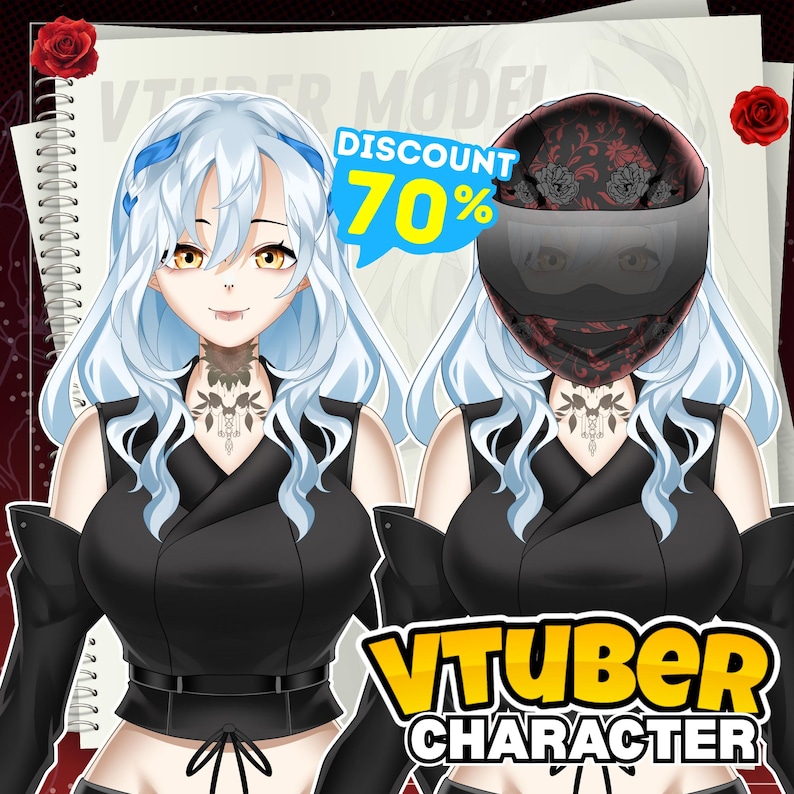 Modelo y rigging personalizados de Vtuber Live2D: avatar de personaje ...