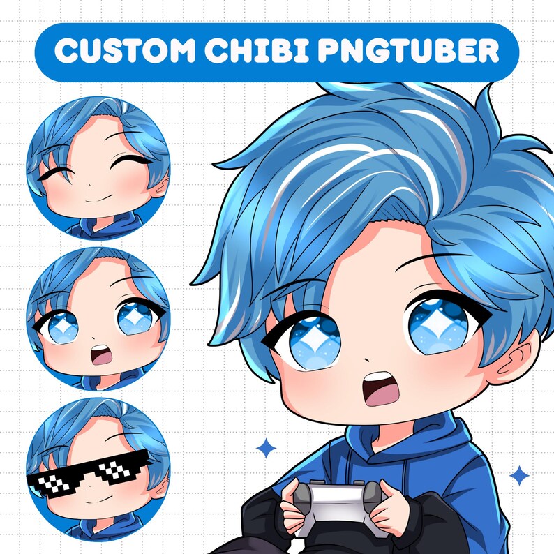 Custom Chibi Pngtuber Model for Twitch Streamer - Etsy