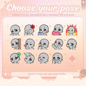 Custom Twitch Emotes | Animated Emote | Cute Streamer Emojis | Cute ...