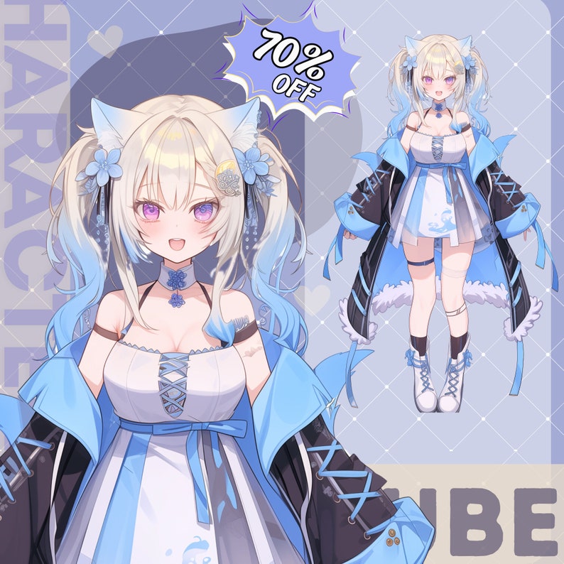 CUSTOM VTUBER Model for Commercial Use Live 2D Vtuber Vtuber Assets ...