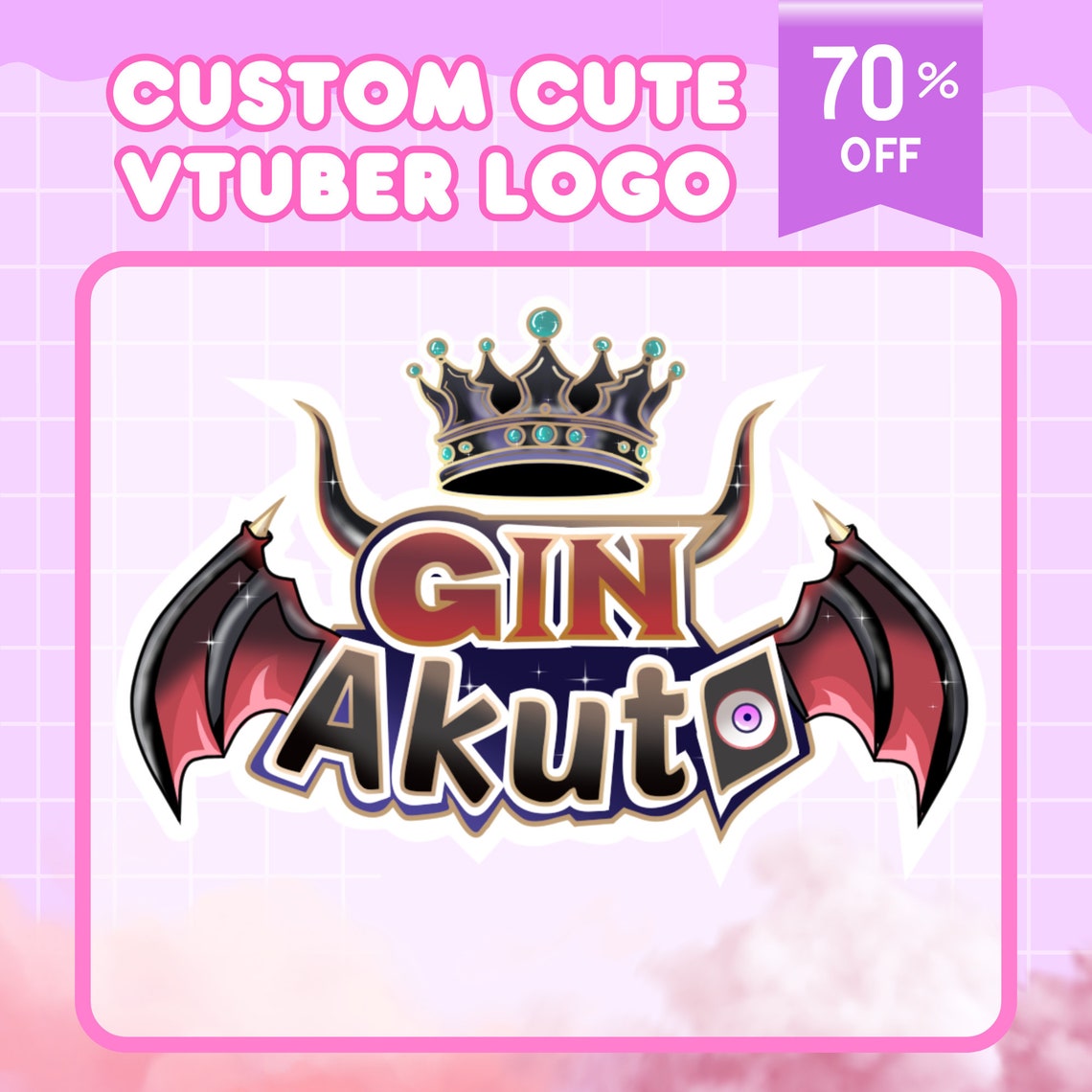 Custom Vtuber Logo Kawaii, Cute and Animated for Your Vtuber or ...