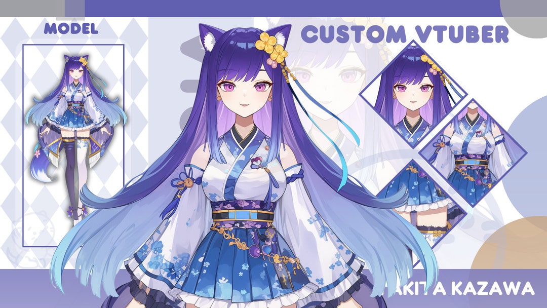 Modelo o activo de Vtuber personalizado para uso comercial, comisión de ...