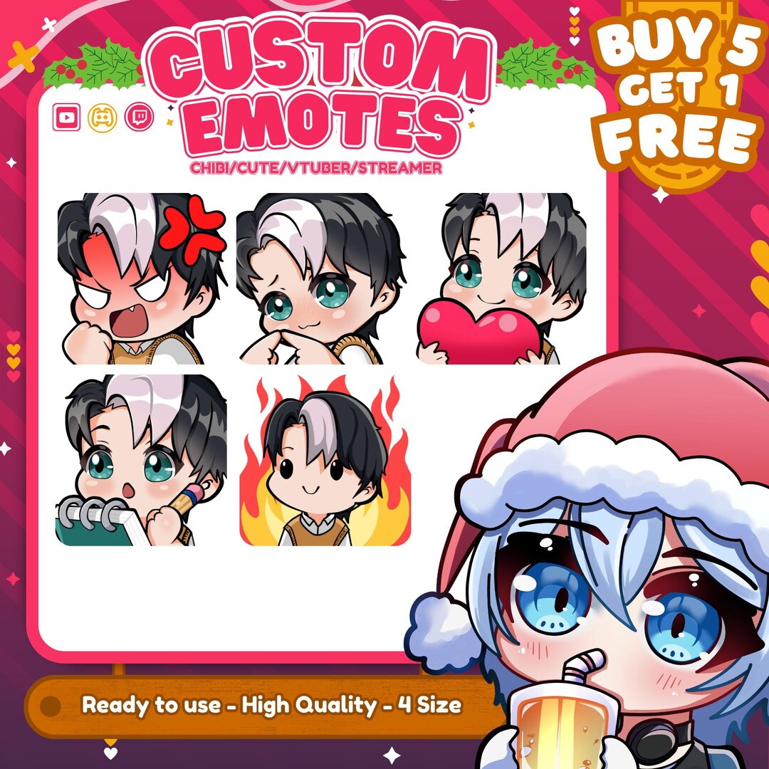 Custom Twitch Emotes and Animated Emotes for Your Vtuber Emotes and ...