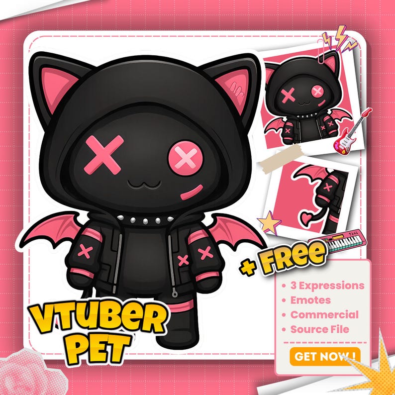 Vtuber Pet Model | Custom Mascot Live2d Animal Model for Vtube Studio ...