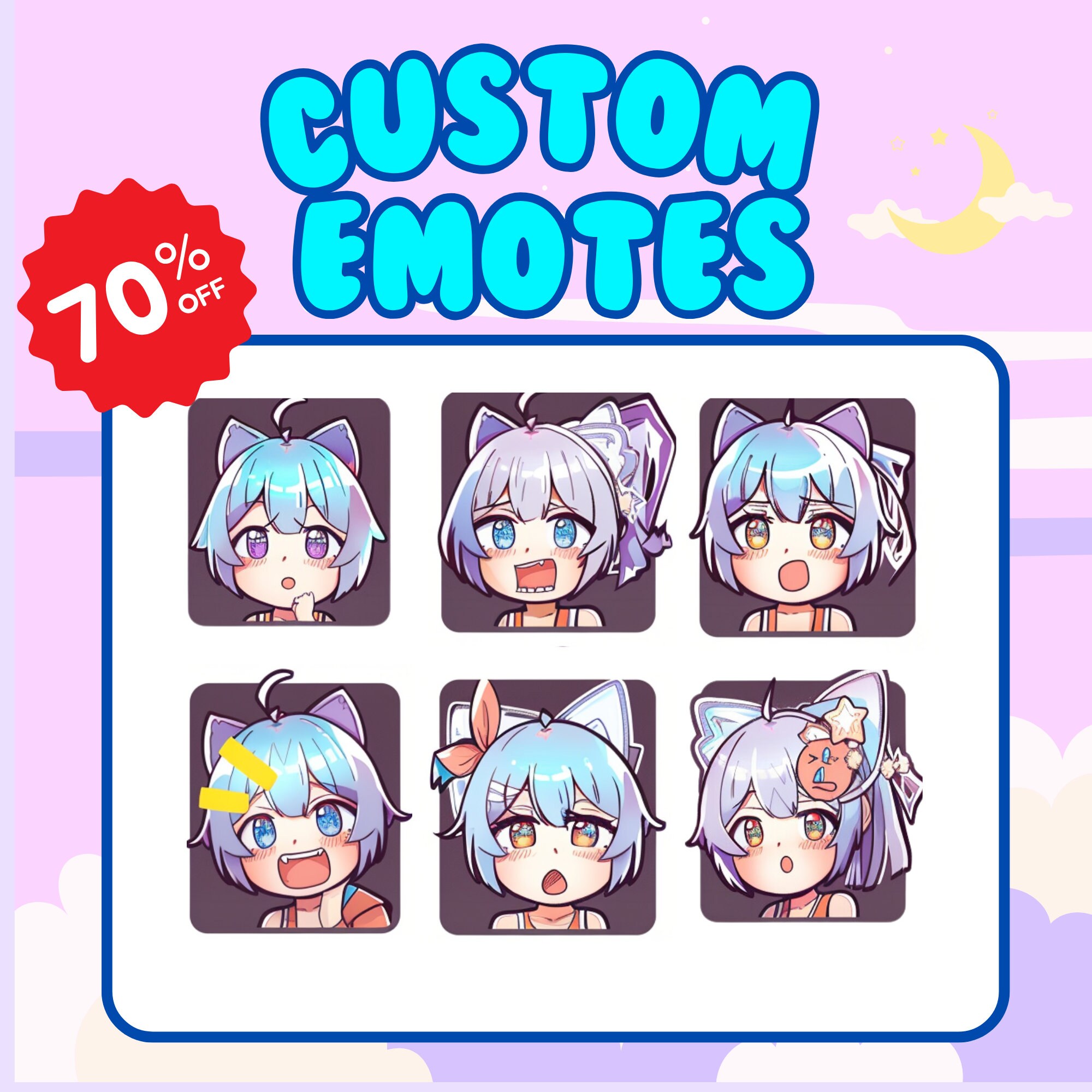 Custom Stream Emotes Twitch Emote Badge Discord Emote Custom Emote ...