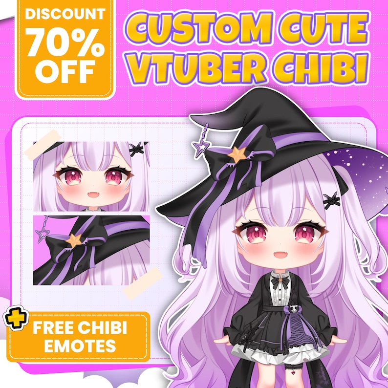 Custom Chibi Vtuber Model – Chibi Vtuber Commission 2D for Streaming - Etsy