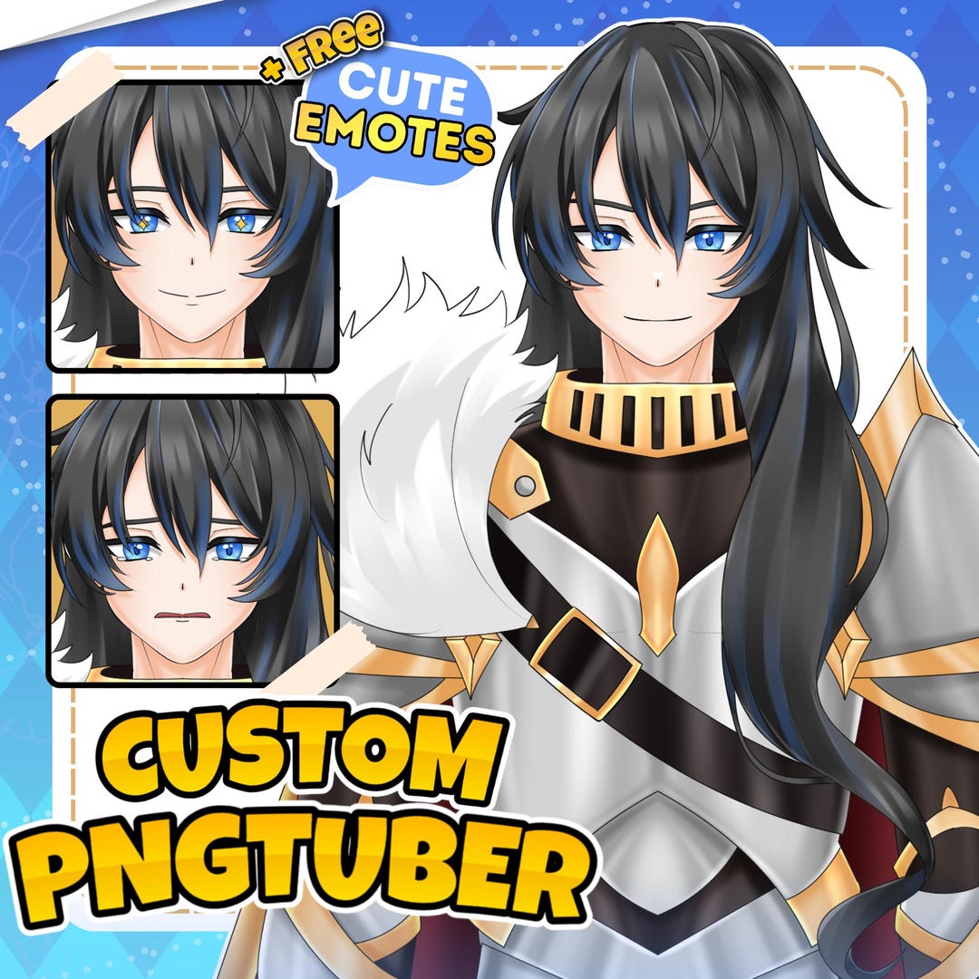 Custom Pngtuber Model | Anime Style Character | Twitch Talking Avatar ...