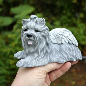 Yorkie Angel Memorial Statue, Yorkshire Terrier, Silky Terrier Dog ...