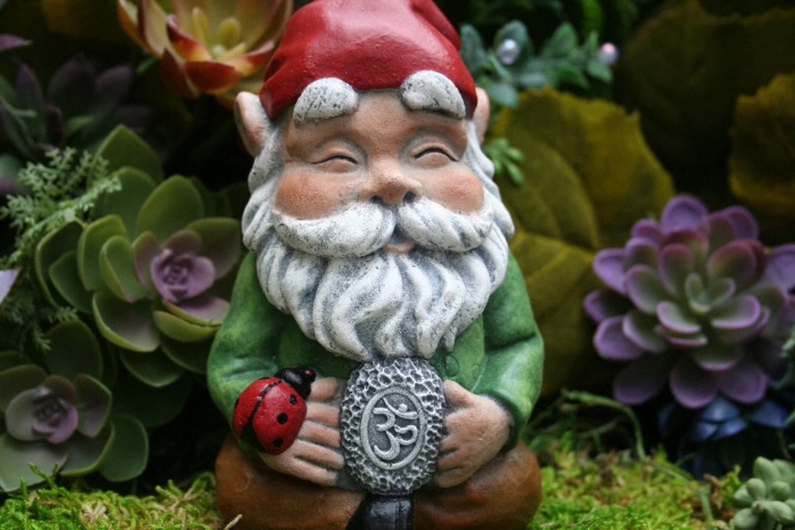 Meditating Garden Gnome Statue Concrete Buddha Gnome Zen - Etsy