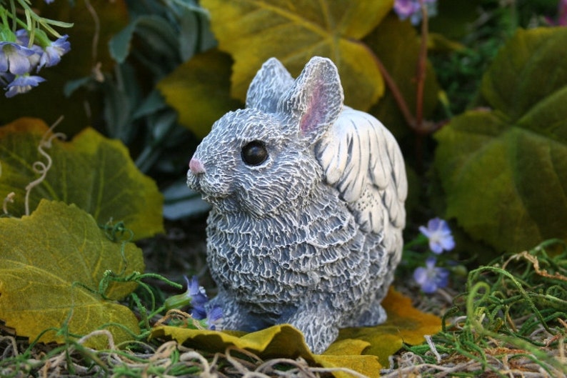 Angel Bunny Rabbit Angels Animal Garden Statues - Etsy UK